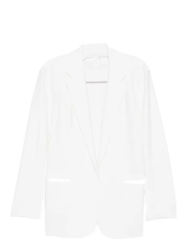 Norma Kamali Oversized Single-breasted Blazer Jacket - White