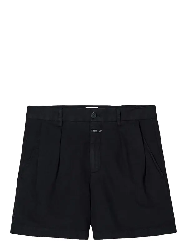 Closed Cotton And Linen Shorts - Black
