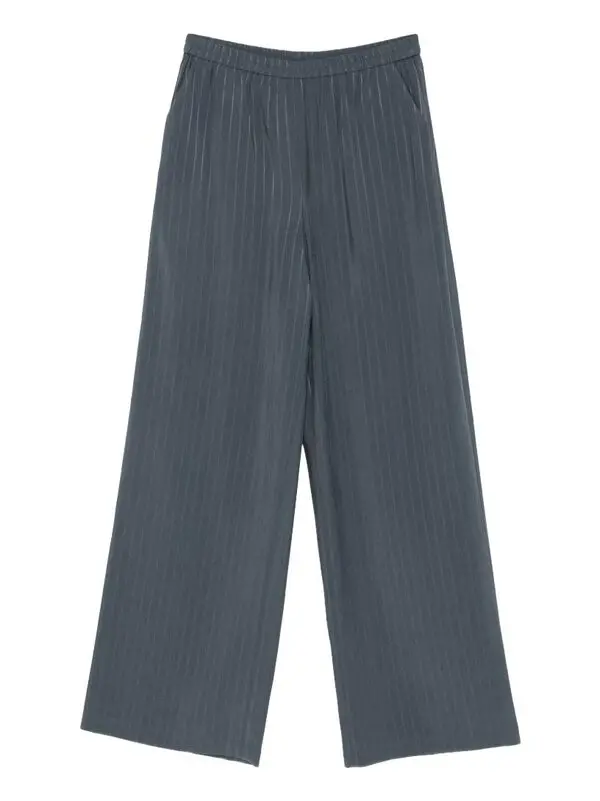 Emporio Armani Pinstriped Trousers - Grey