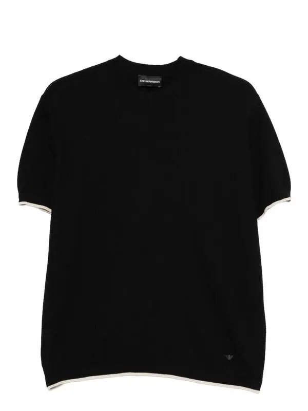 Emporio Armani Cotton Knitted T-shirt - Blue