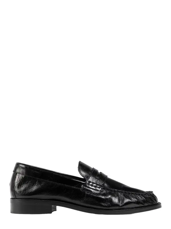 DUKE + DEXTER Cb Ruched Loafer - Black