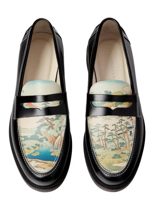 DUKE + DEXTER Wilde Sacred Spring Penny Loafers - Black