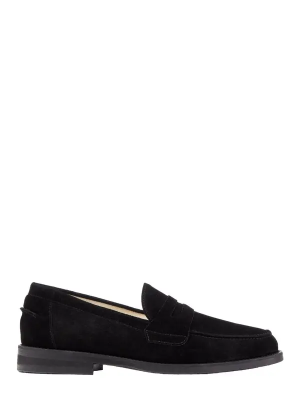 DUKE + DEXTER Wilde Penny Loafer - Black Suede