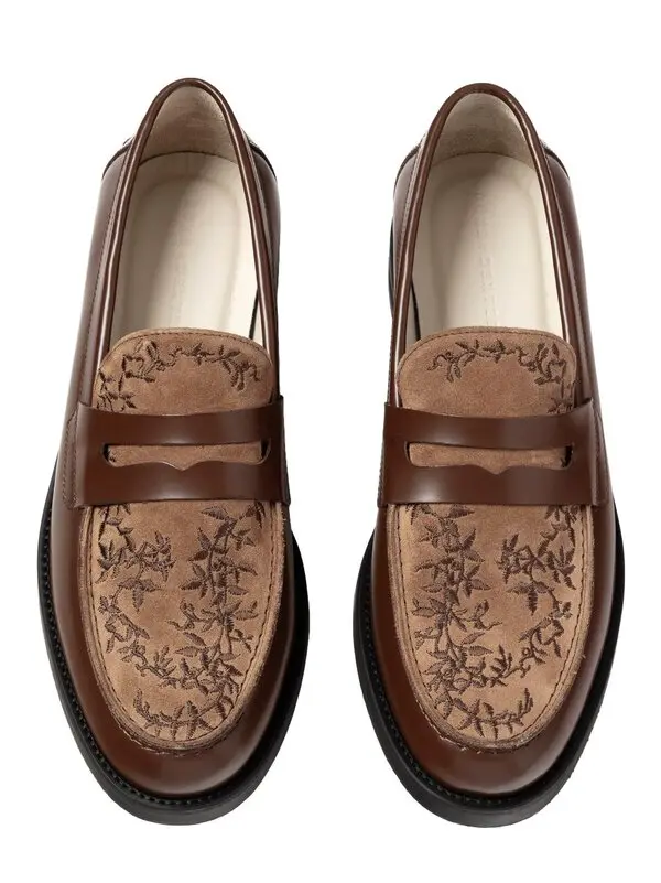 DUKE + DEXTER Wilde Vine Penny Loafer - Chestnut