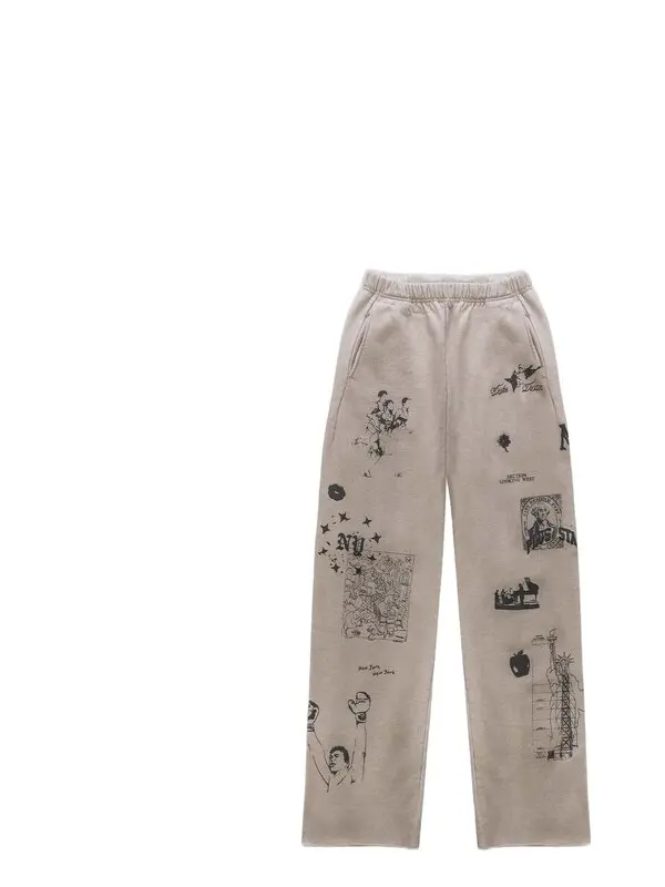 DUKE + DEXTER Oat Marl Sweat Pant - Ny Sketch