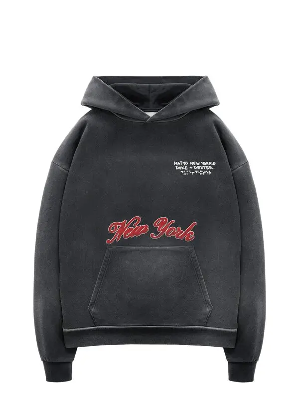DUKE + DEXTER Naïyo Ny Washed Hoodie - Black