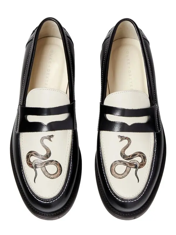 DUKE + DEXTER Wilde Penny Loafer - Snake