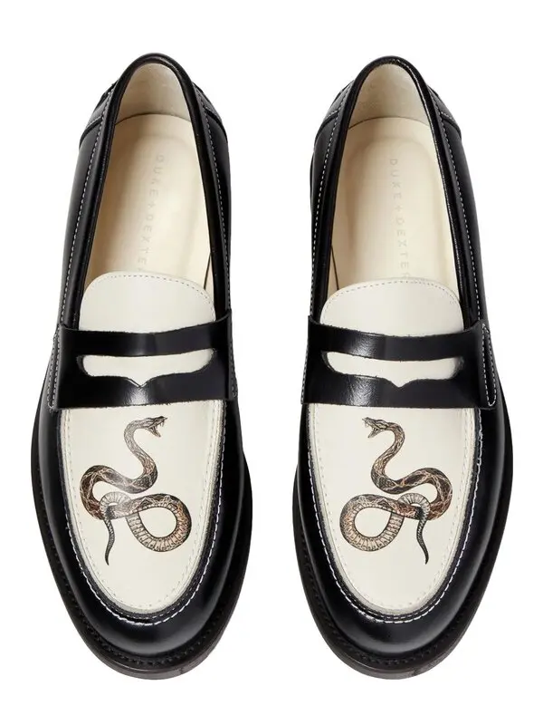 DUKE + DEXTER Wilde Penny Loafer - Snake