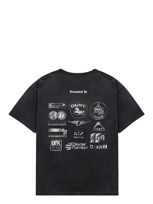 DUKE + DEXTER Dr Sponsors Mono T-shirt - Sponsors Washed Black