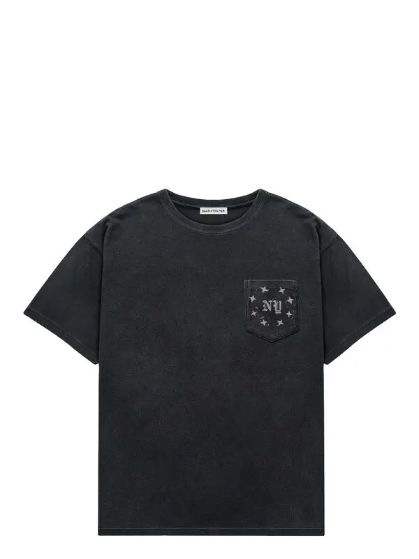 DUKE + DEXTER Ny Washed Pocket T-shirt - Ny Washed Black