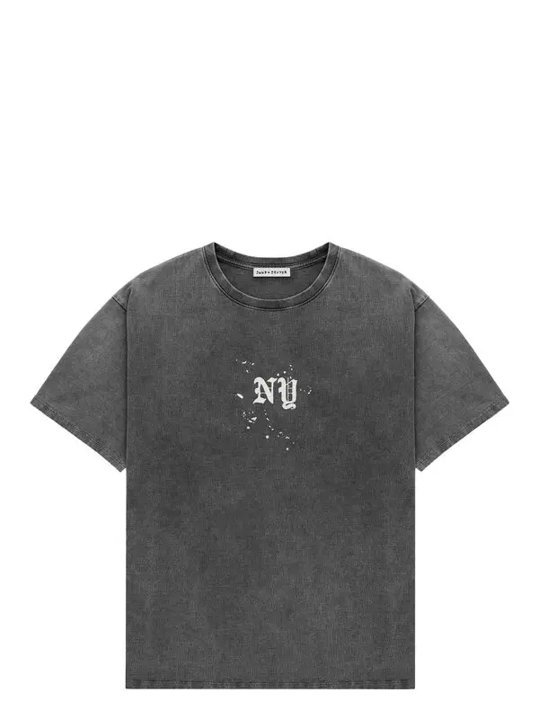 DUKE + DEXTER Washed T-shirt - Ny Paint Splatter