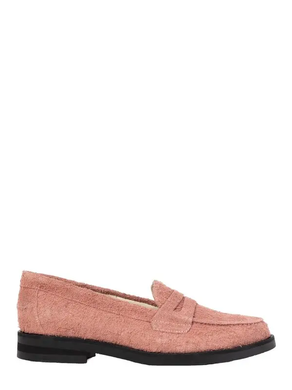 DUKE + DEXTER Wilde Hairy Suede Penny Loafer - Pink