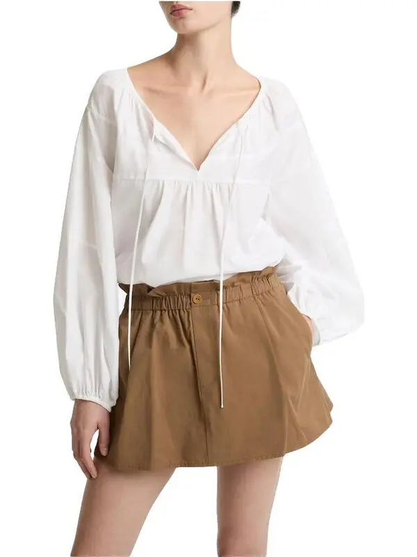Vince Cotton Pull-on Skort - Natural