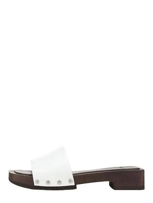 Vince Barbara Patent Leather Slide Sandal - Natural