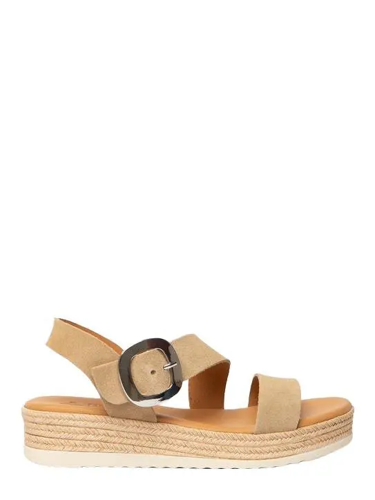 MENINA STEP Liena Platform Espadrille Sandals - Natural
