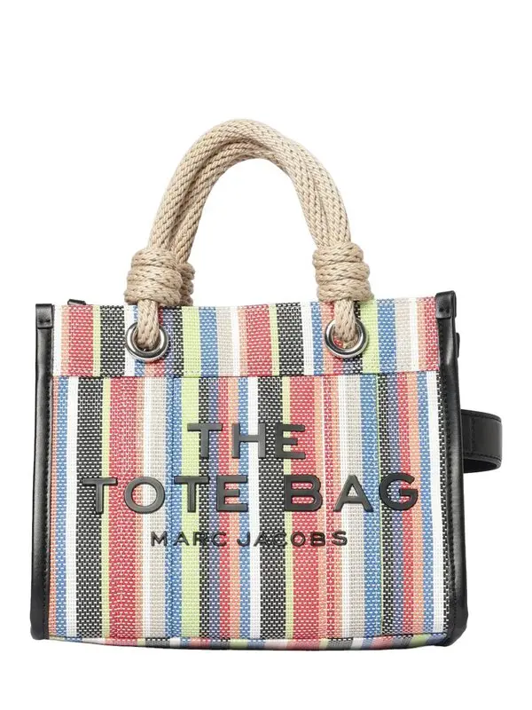 Marc Jacobs The Small Tote Bag Multi Striped Pvc - Green