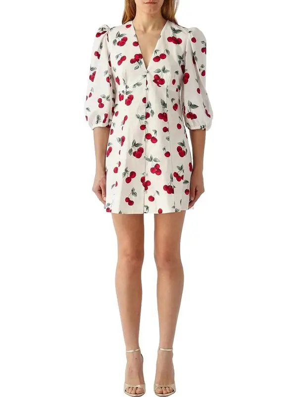 TWINSET Printed Mini Dress - White