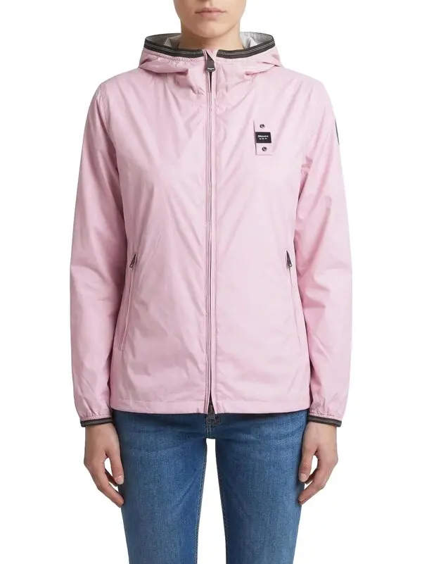 BLAUER. Hooded Zip-up Jacket - Pink