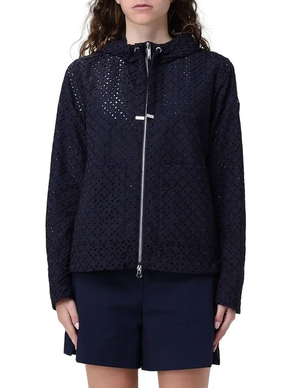 COLMAR Zip-up Embroidered Jacket With Hood - Blue