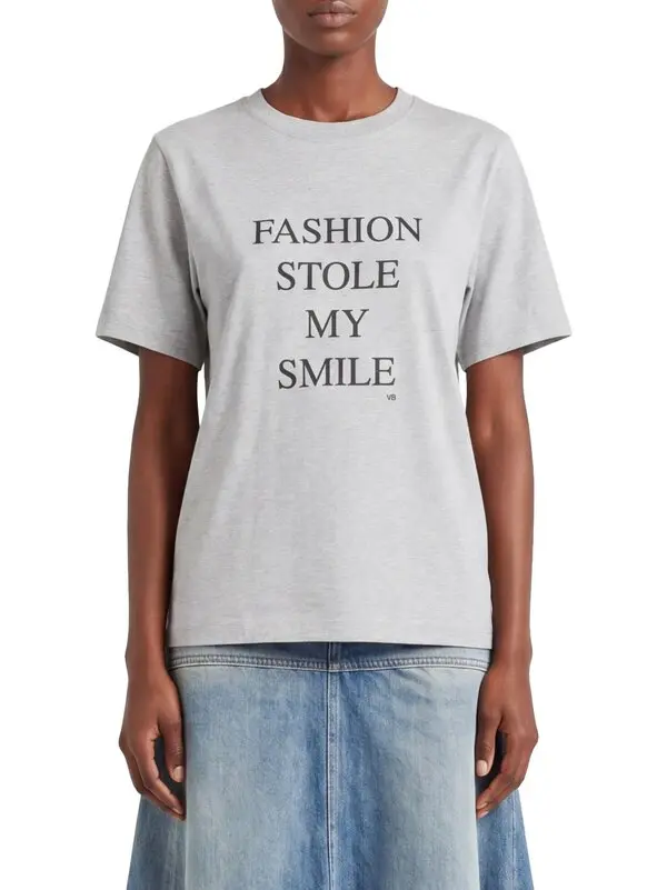 Victoria Beckham Graphic T-shirt - Grey