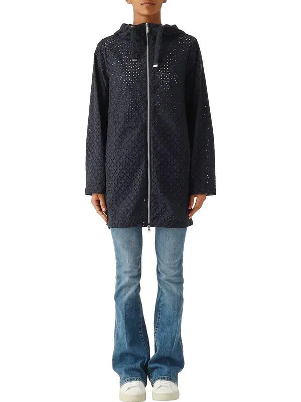 COLMAR Blooming Perforated Fabric Jacket - Navy