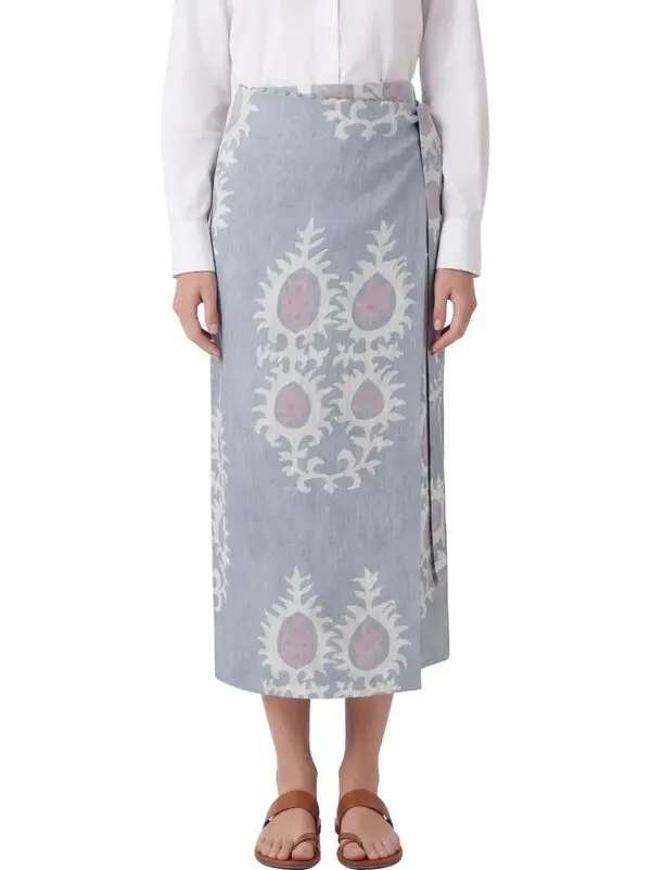 BAZAR DELUXE Printed Wrap Skirt - Multicolor