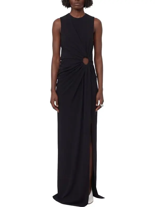 Sportmax Sleeveless Maxi Dress With Cut-out Detail - Black