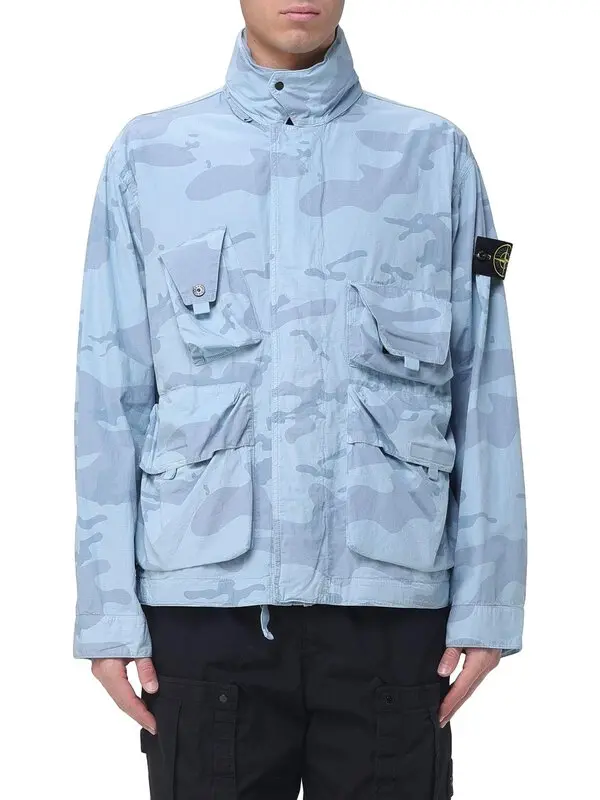 Stone Island Camouflage Utility Jacket - Blue