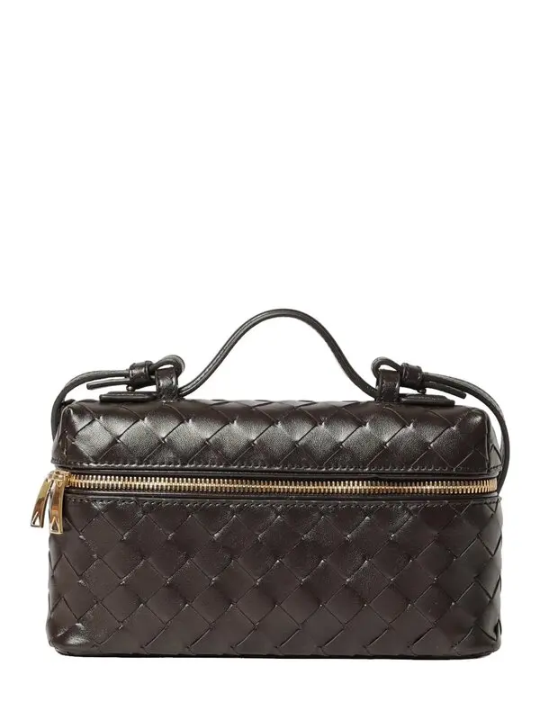 Bottega Veneta Intrecciato Calfskin Leather Mini Handbag - Brown