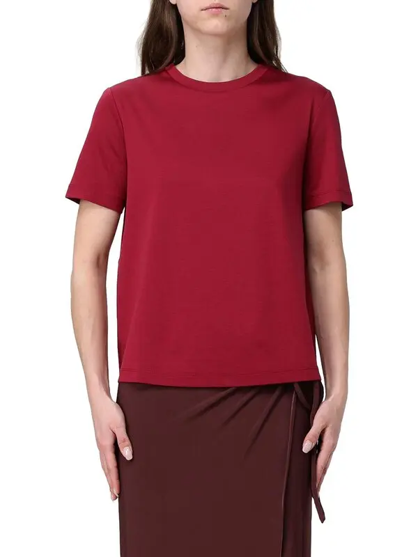 Max Mara Cotton Blend Crew Neck T-shirt - Red
