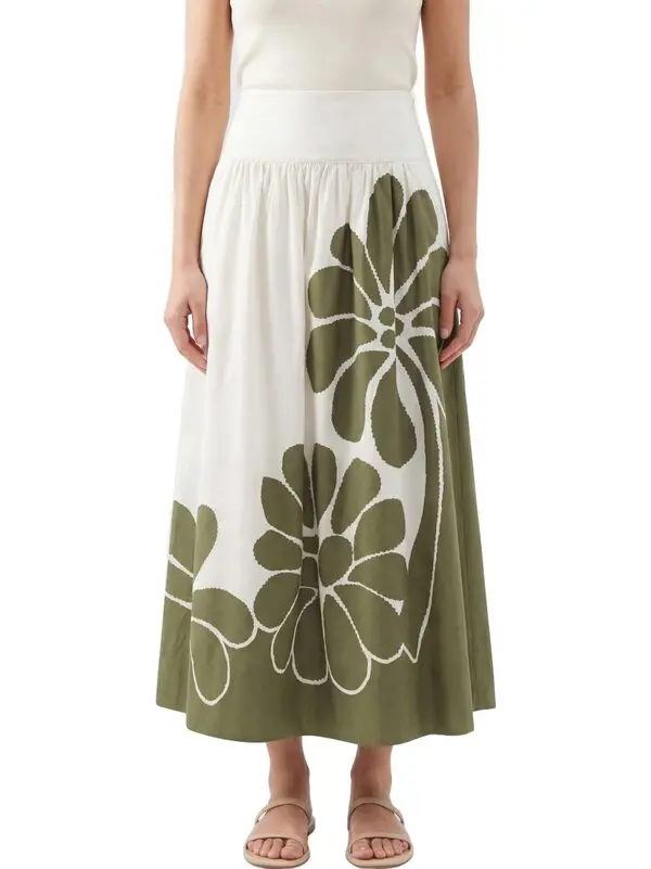 Farm Rio Printed Skirt - Green