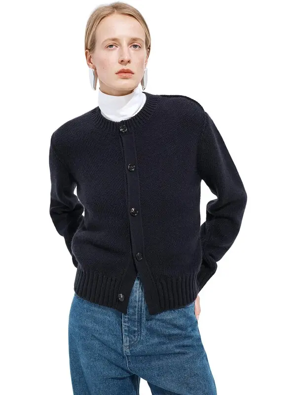 Bottega Veneta Cashmere Cardigan - Midnight Blue