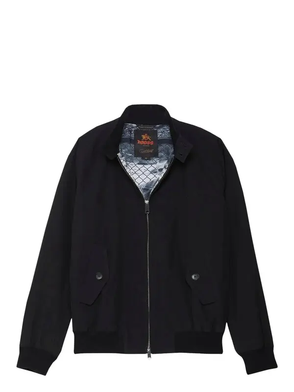 BARACUTA G9 Gavin Watson Jacket With Printed Lining - Black