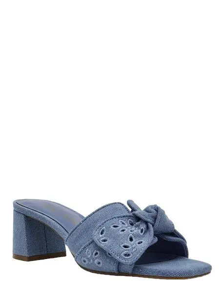Anne Klein Kizmet Bow Slide Sandal - Denim