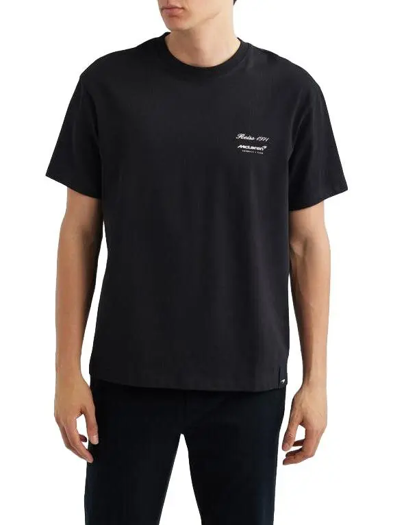 REISS X Mclaren Stirling Cotton T-shirt - Black