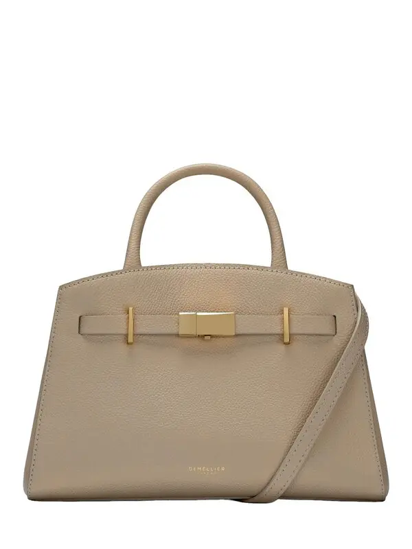 DEMELLIER The Small Hudson Leather Tote - Light Taupe