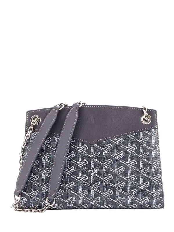 Goyard Structured Rouette Chain Shoulder Bag Coated Canvas Mini - Gray