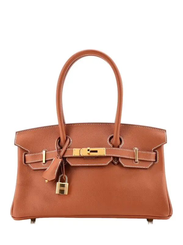Hermès Shoulder Light Birkin Bag Evercolor 29 - Gold