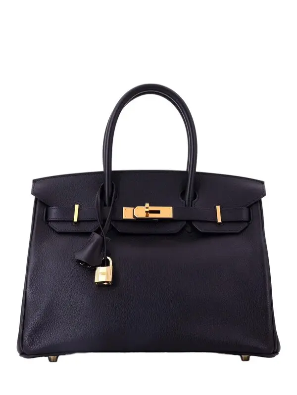 Hermès Birkin Handbag Black Evercolor With Gold Hardware 30 - Noir