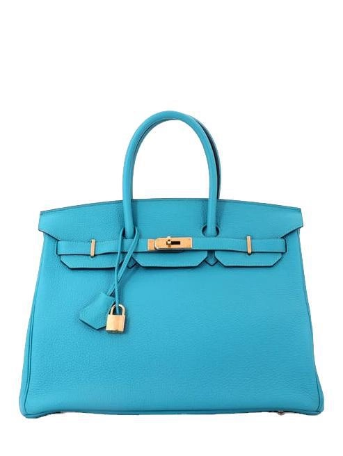 Hermès Birkin Handbag Togo With Gold Hardware 35 - Blue