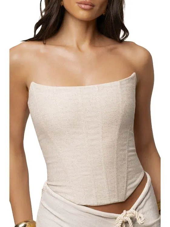 JLUXLABEL Fenix Reversible Linen Corset - Natural