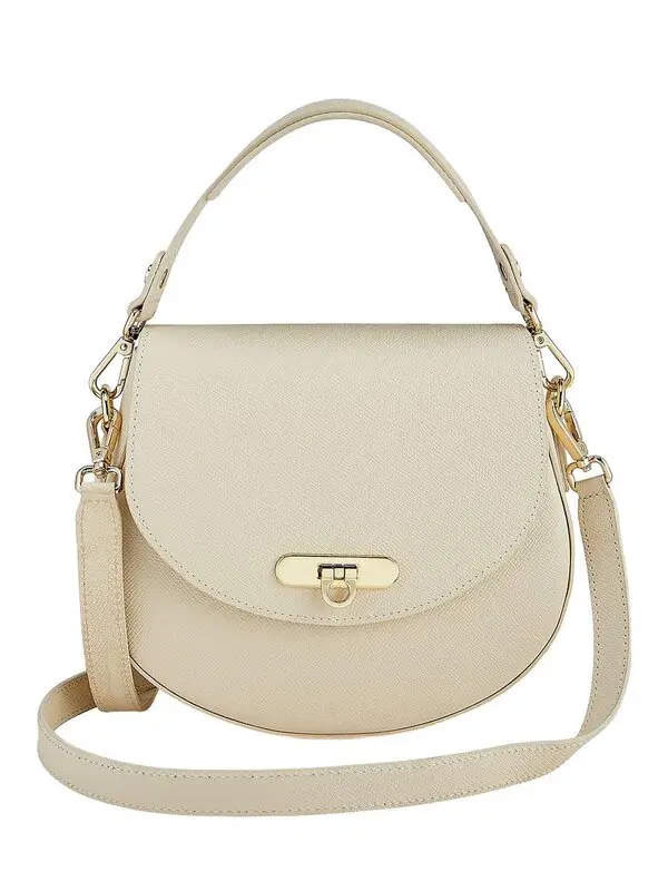 Gigi New York Sophia Saddle Bag - Ivory