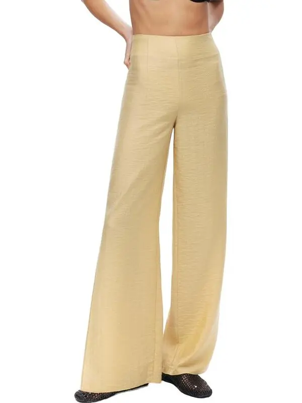 NOCTURNE Straight-leg Relaxed Pants - Yellow