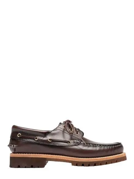 Officine Creative Heritage Flexi 001 Leather Boat Shoes - Brown
