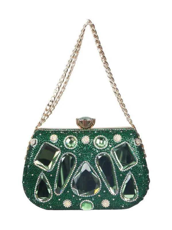 LAUREN LORRAINE Sammie Evening Clutch - Green