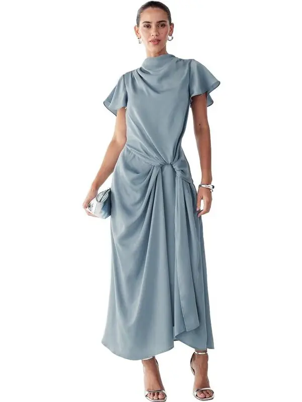 WILLA Lissy Midi Dress - Misty Blue