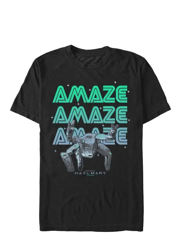 PROJECT HAIL MARY Amaze Rocky Short Sleeve Graphic T-shirt - Black
