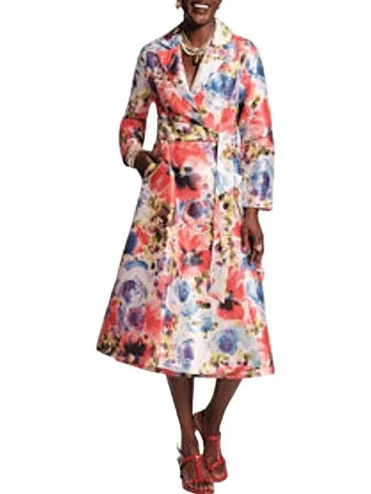 FRANCES VALENTINE Lucille Wrap Dress - Pink/purple/multi