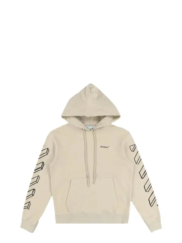 Off-White Outlin Marker Arrow Slim Hoodie - Brown