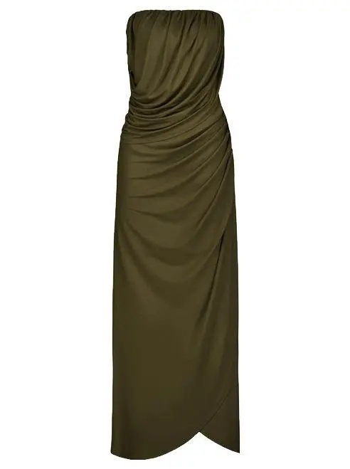 SAEMDI Selvi Maxi Dress - Olive Green